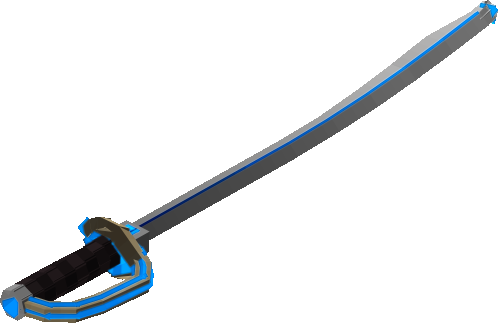 The Sandbox - Blue Diamond Gold Cutlass Pirate Sword - 001