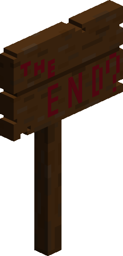 The Sandbox - Wood Sign Post - The End